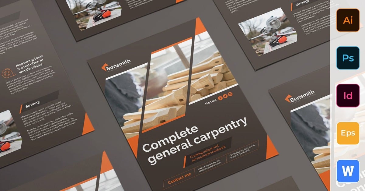 Ready-to-use Carpenter Flyer Corporate Template