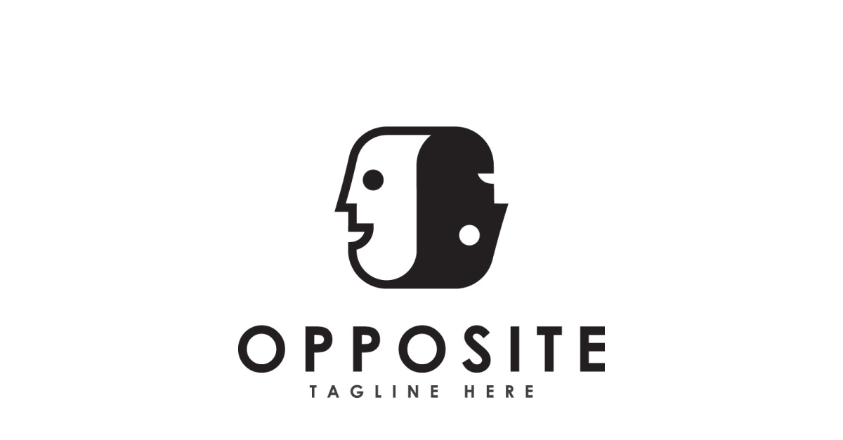 Opposite Face Logo Template #172615 - TemplateMonster