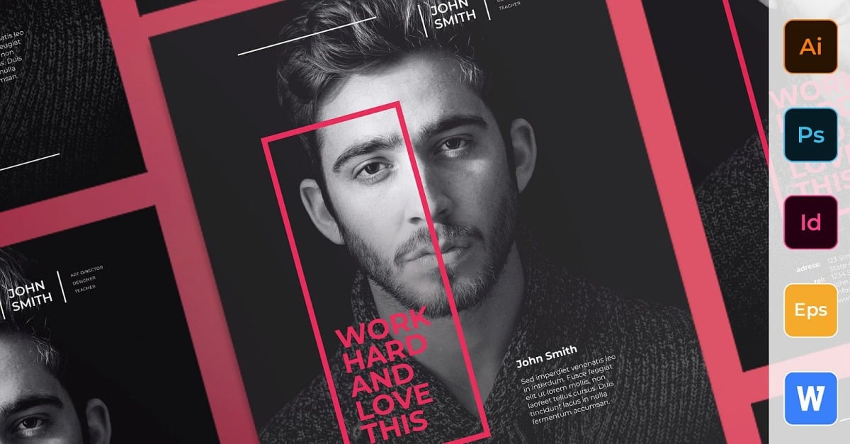 Creative Art Director Poster Corporate identity template