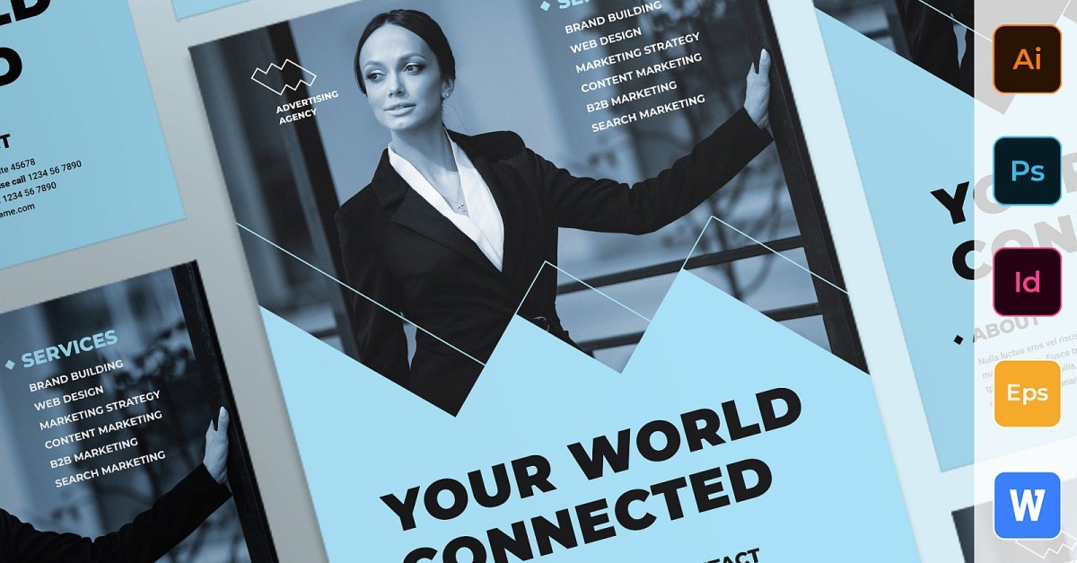 Profesyonel Reklam Danışmanı Poster Kurumsal Şablon