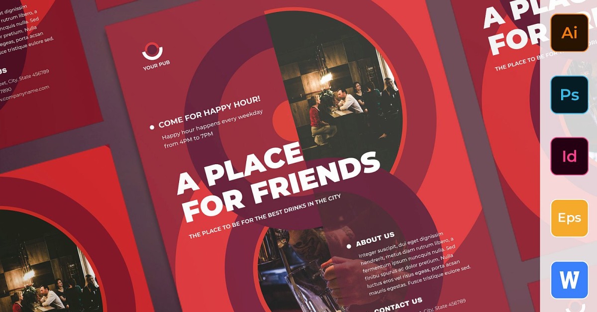 Ready-to-Use Pub Poster Corporate Identity Template