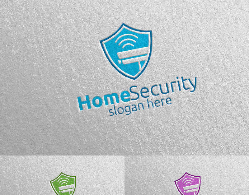 Camera CCTV Home Security Logo template - TemplateMonster