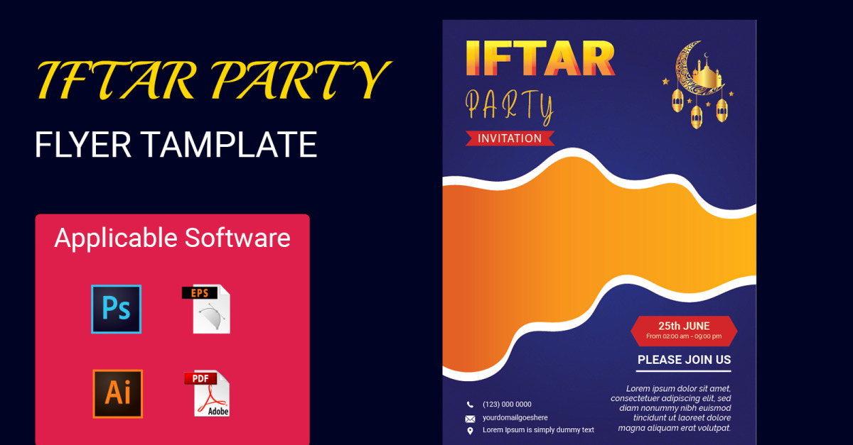 İslami İftar Partisi Davetiyesi El İlanı Kurumsal Kimlik Tasarımı
