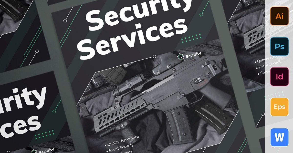 Professional Security Guard Services Poster Corporate Template