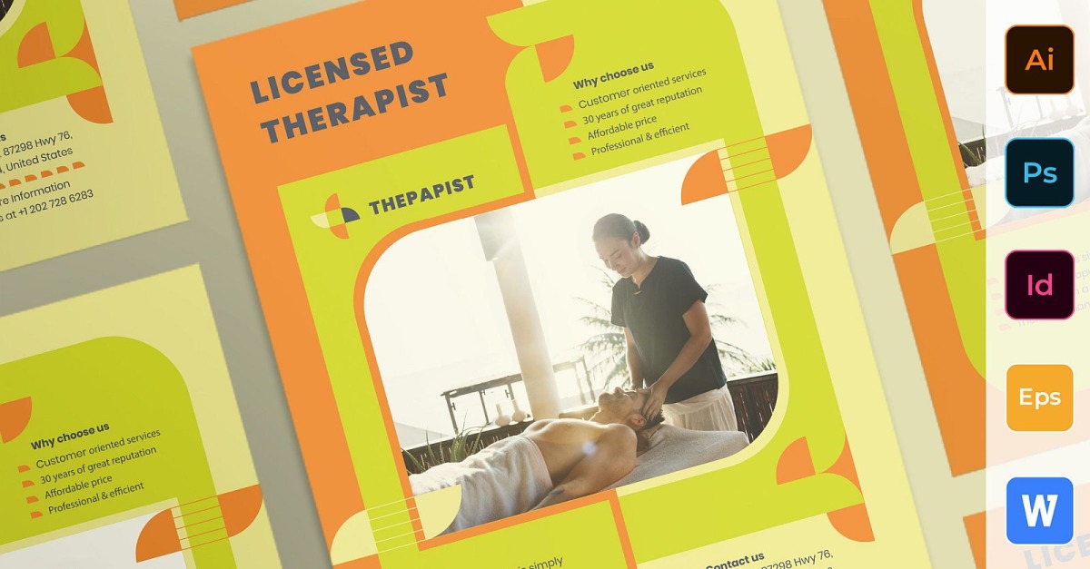 Professional Therapist Poster Corporate Identity Template