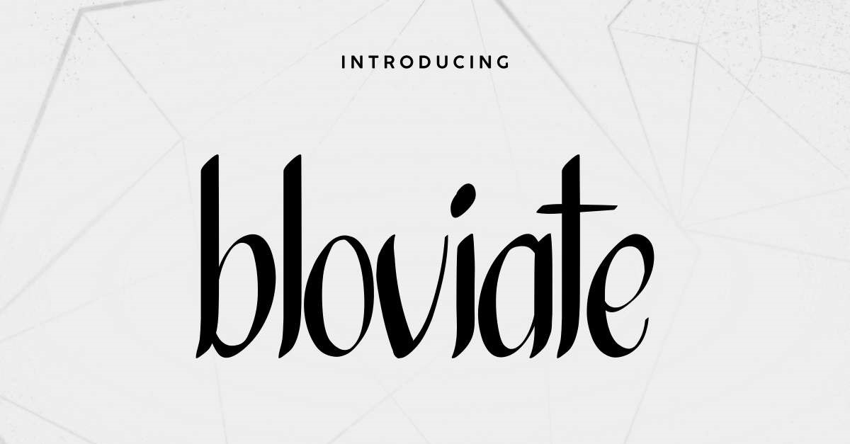Bloviate Font #173264 - TemplateMonster