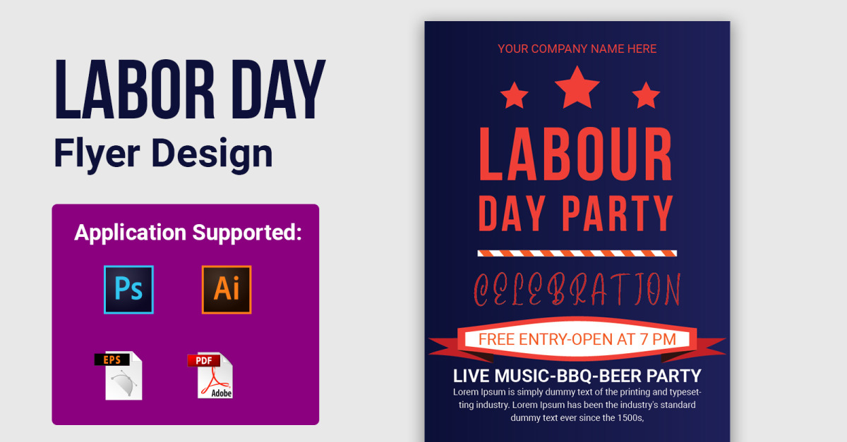 Plantilla corporativa de diseño de carteles del día del trabajo