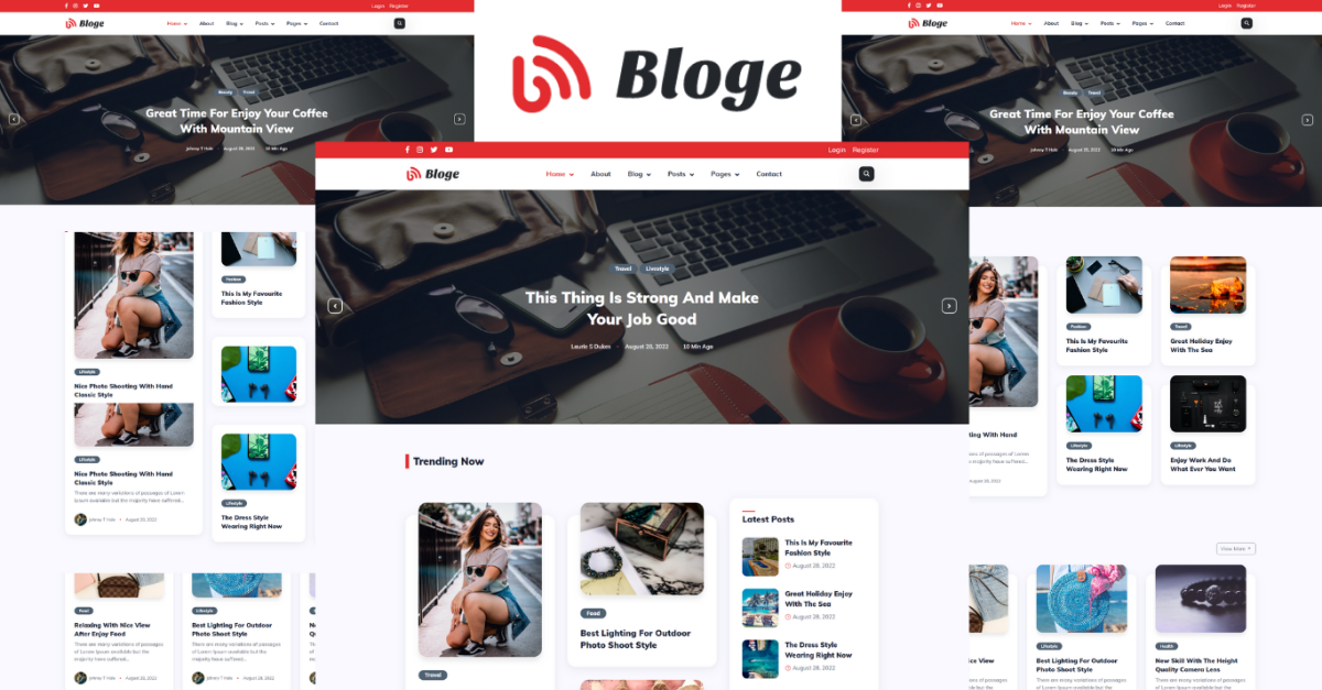 Bloge - Plantilla de sitio web HTML de blog personal