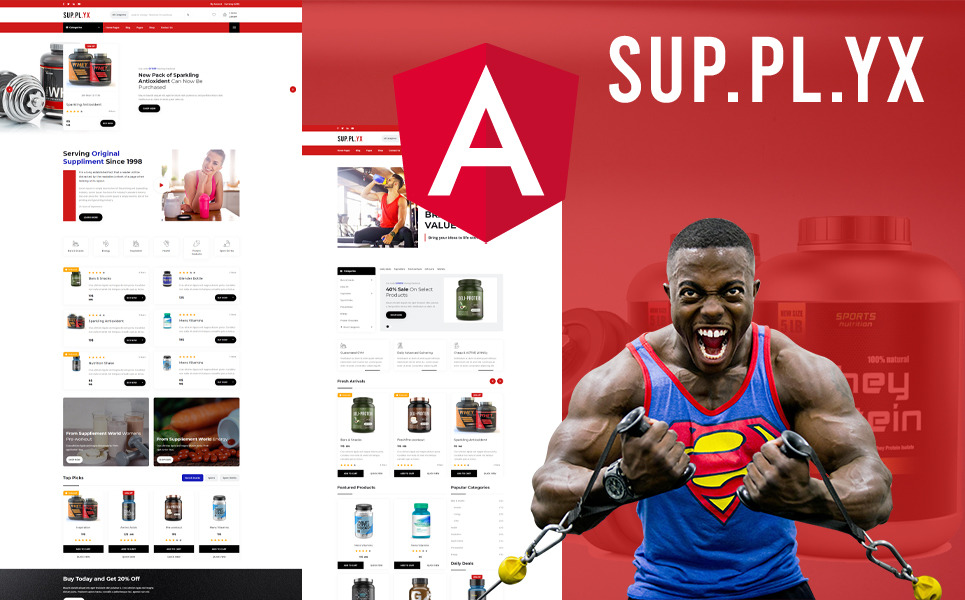Supplyx - Gym Shop Angular Website Template - TemplateMonster