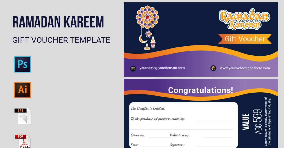 Ramazan Hediye Kupon Satış Indirim Kurumsal Şablon