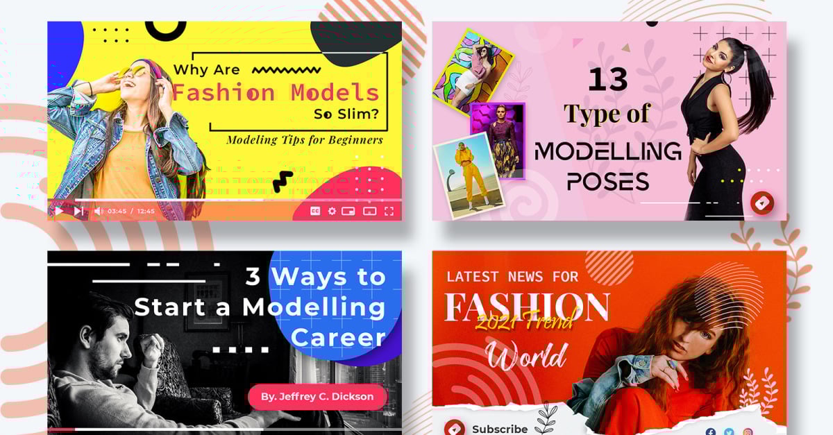 Fashion YouTube Thumbnails Social Media - TemplateMonster