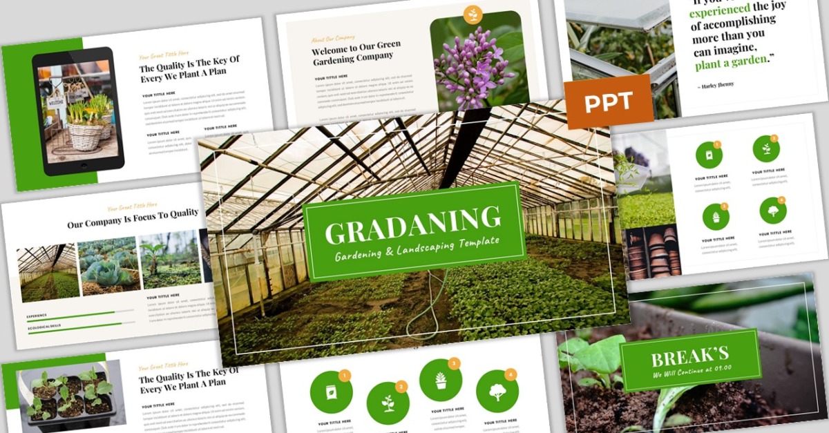 Gradaning - Gardening & Landscaping PowerPoint Template