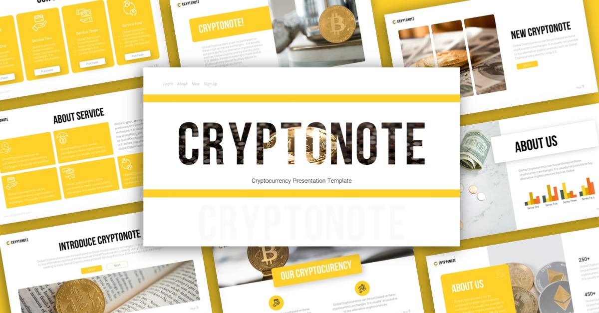 Cryptonote Cryptocurrency Presentation PowerPoint Template