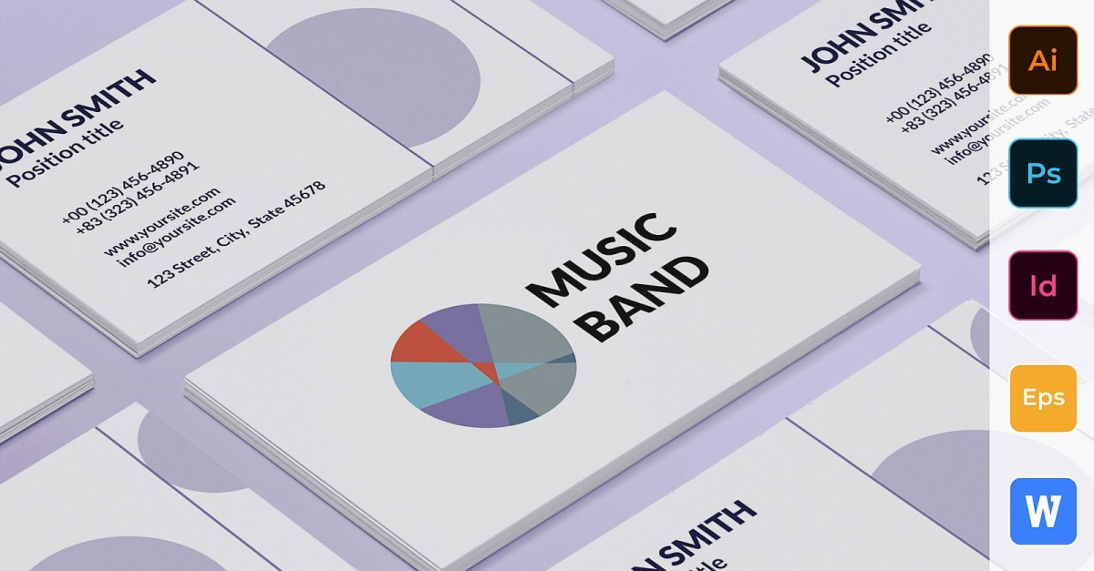 Professional Music Band Business Card Template