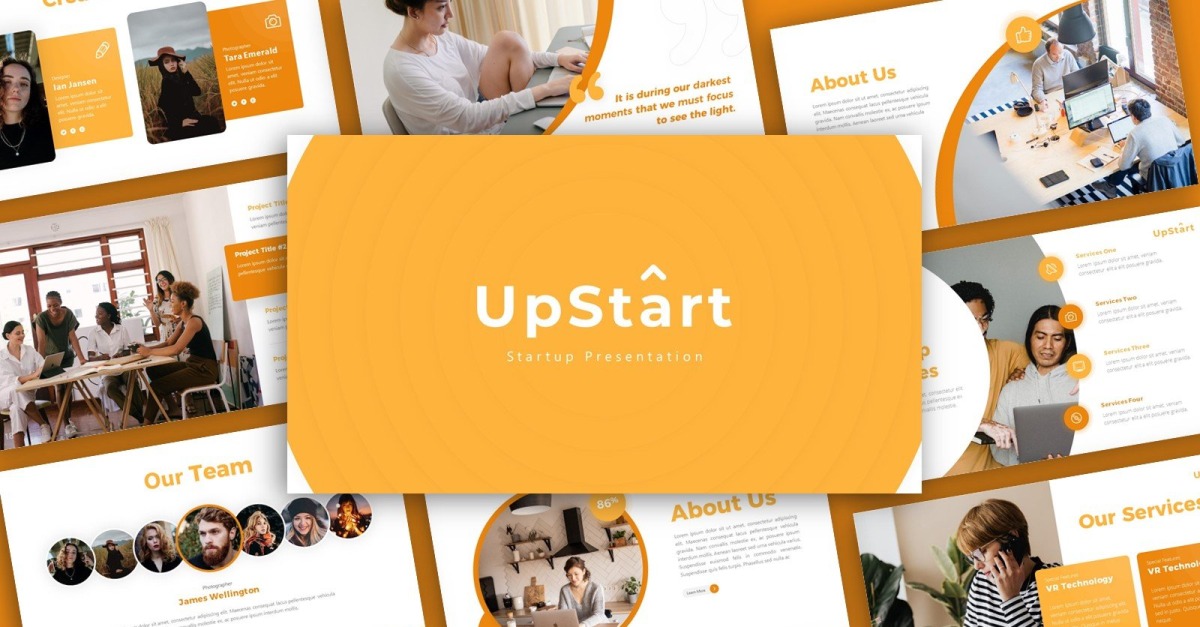 Starten Sie die PowerPoint-Vorlage für die Startpräsentation