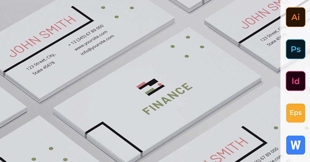 Professional Finance and Accounting Business Card Template