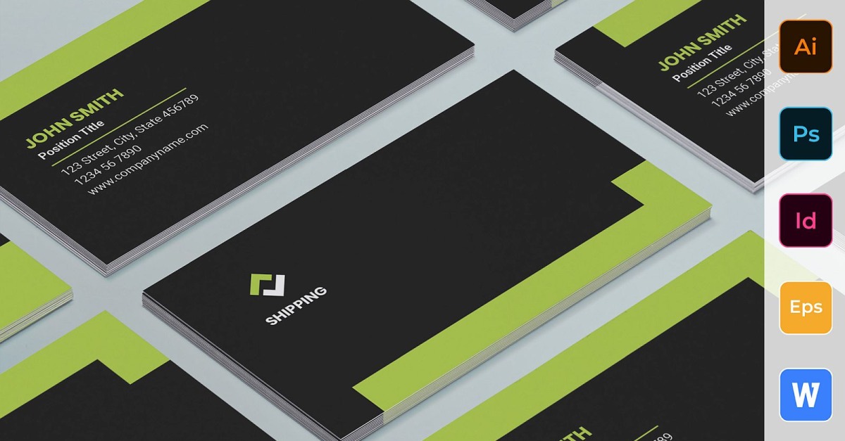 Professional Shipping Business Card Template