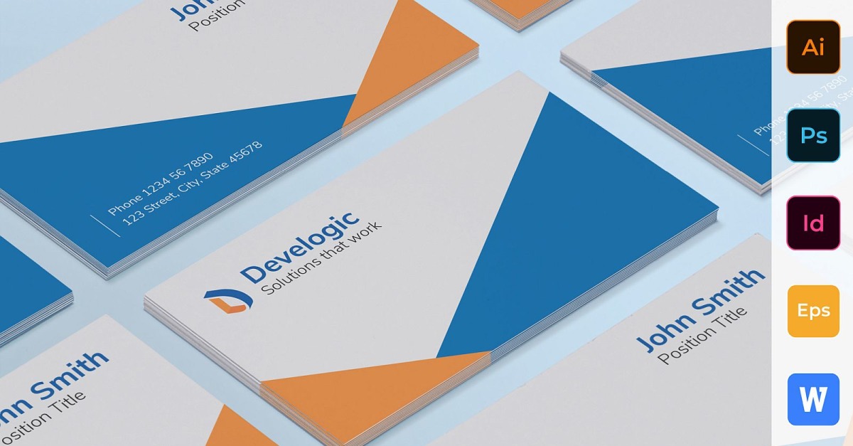 Professional Web and Mobile App Development Business Card Template