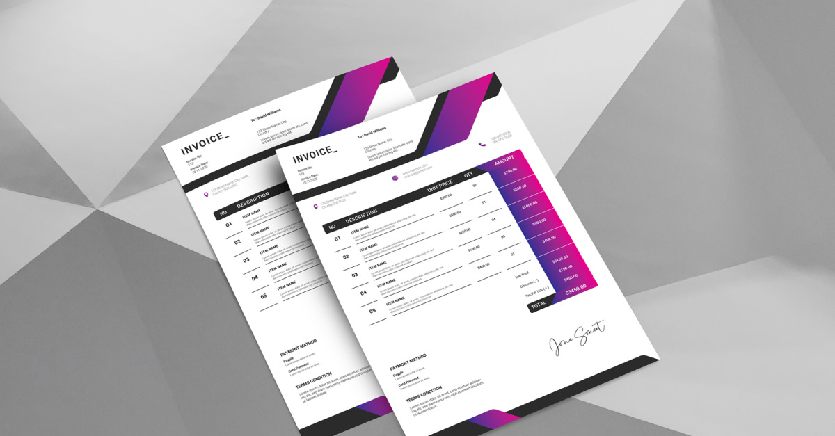 Invoice Сorporate identity template #176018 - TemplateMonster