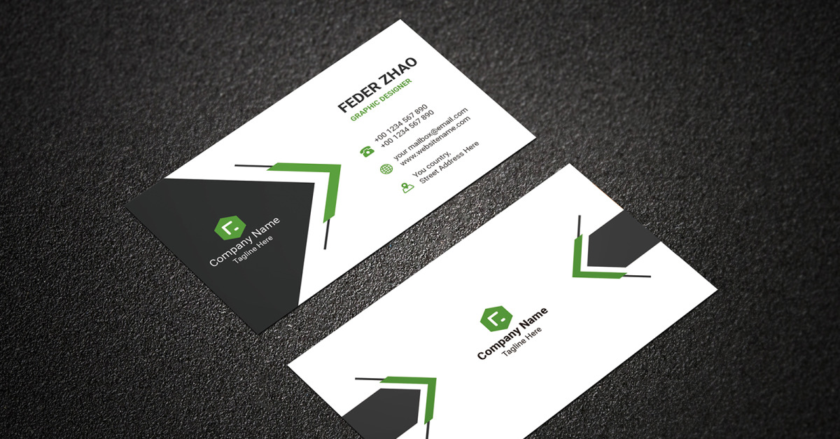 Universal Business Card For Business Company Corporate identity template