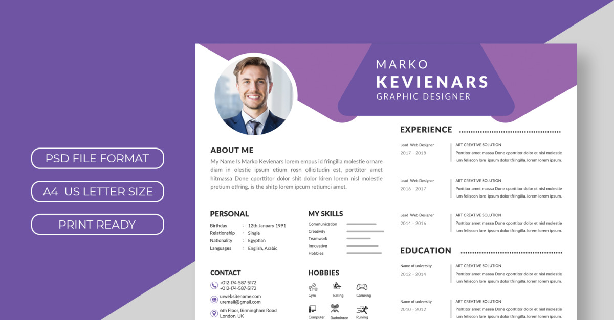 Elegant Resume Template theme #176215 - TemplateMonster