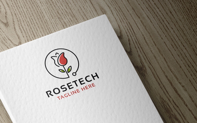 Rose Tech Logo template #176413 - TemplateMonster