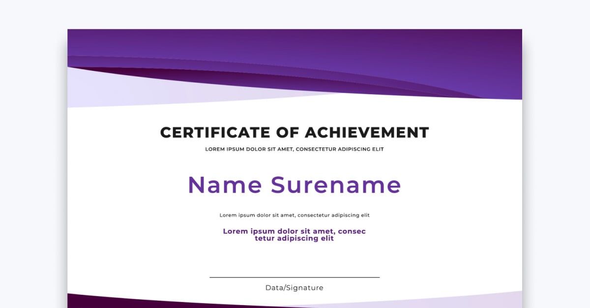 Modèle de certificat de réussite classique gratuit