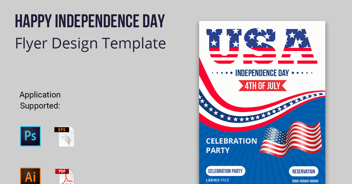 National Independence Day design Flyer Corporate identity template