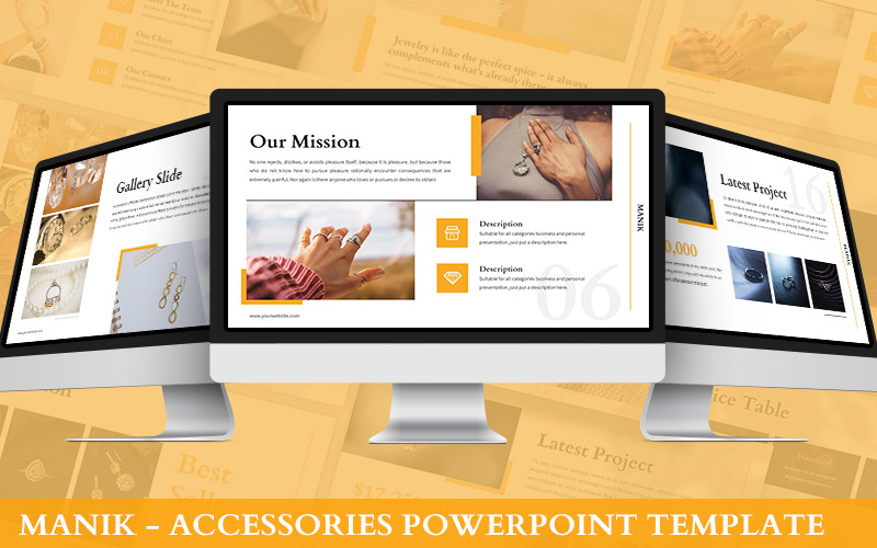 Manik - Accessories Powerpoint Template - TemplateMonster