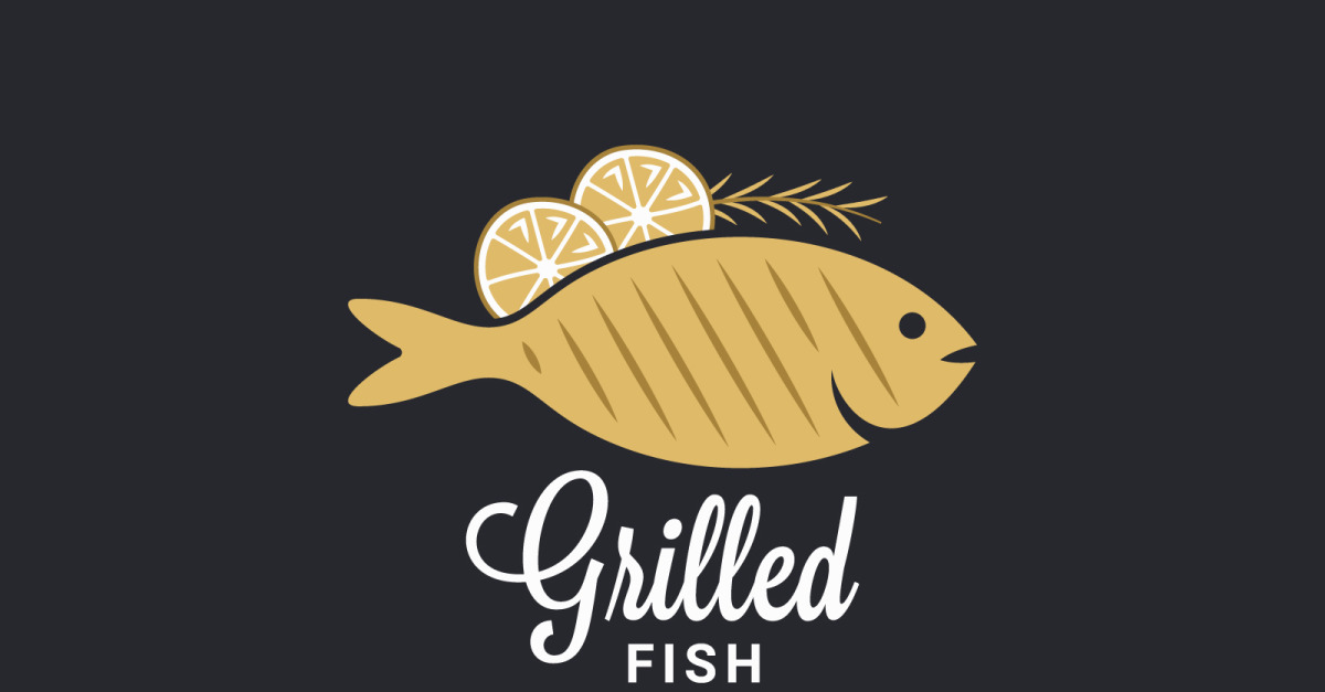Grilled Fish Logo template #177566 - TemplateMonster