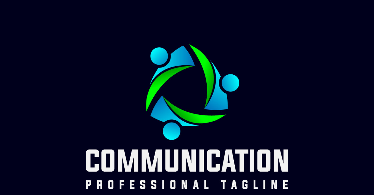 Abstract Social Communication Global Leader Logo Design