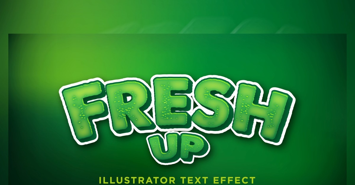 Fresh up Illustrator Text Effect Illustration