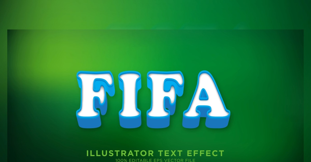 Fifa illustrator Text Effect Illustration - TemplateMonster