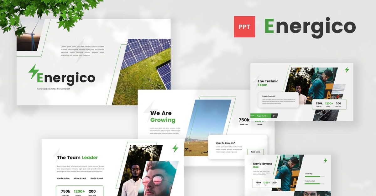 Energico - Renewable Energy Powerpoint Template