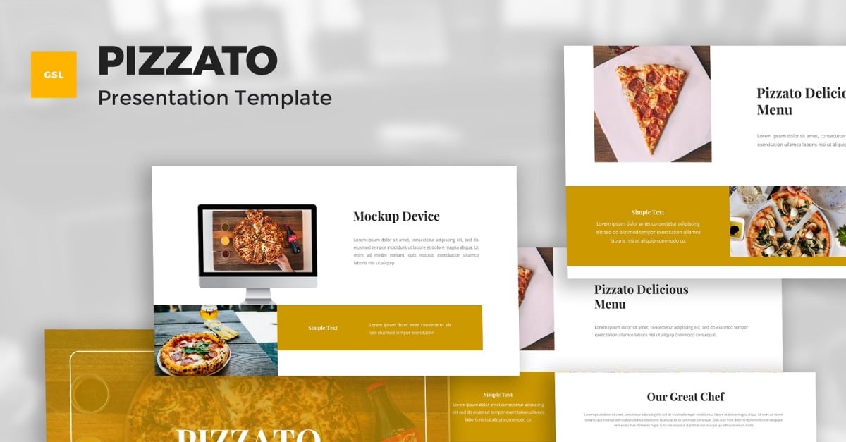 Pizzato - Pizza & Fast Food Google Slides Template