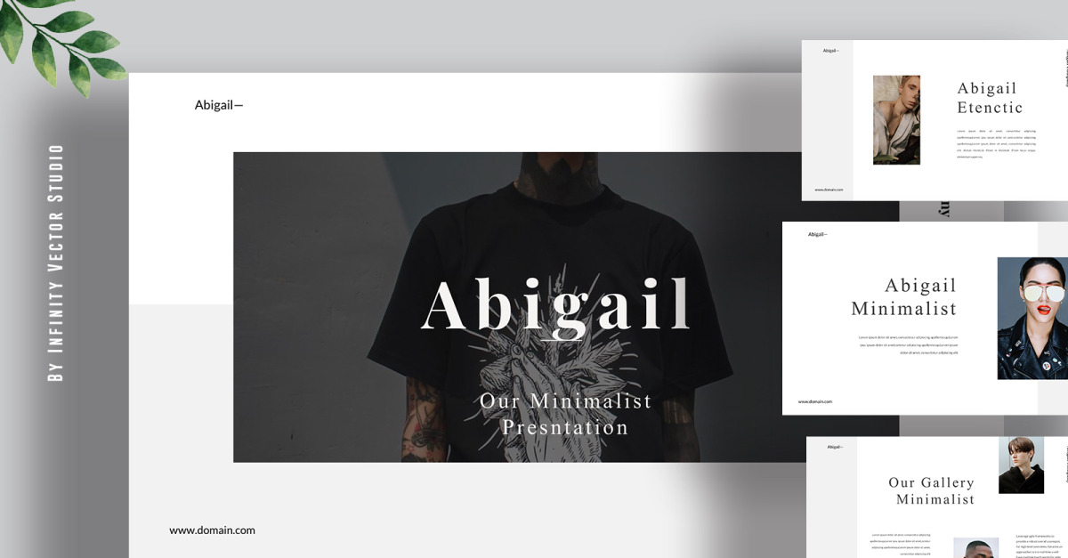 Abigail Minimal Powerpoint template #178869 - TemplateMonster