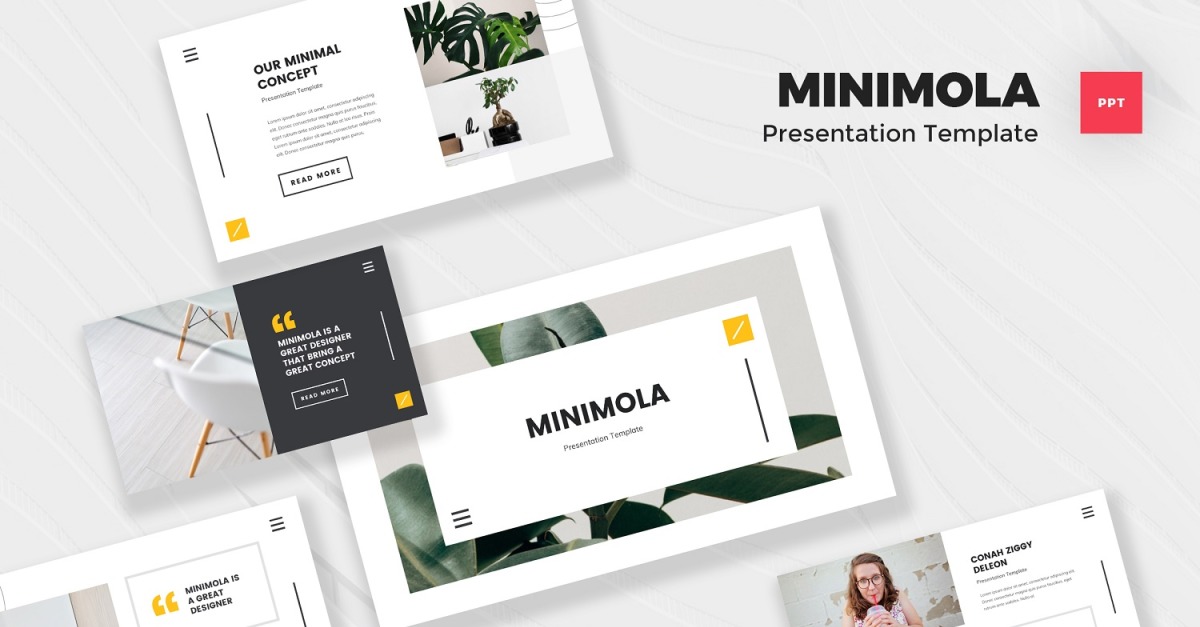 Minimola - Minimalist Powerpoint Template - TemplateMonster