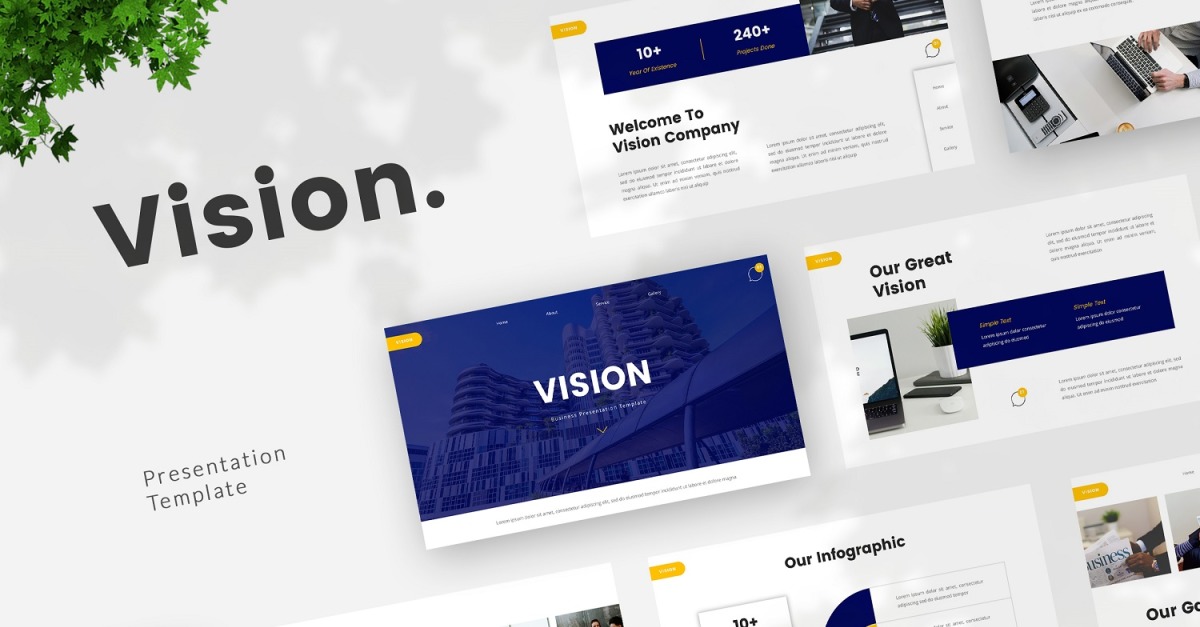 Vision - Business Powerpoint Template - TemplateMonster