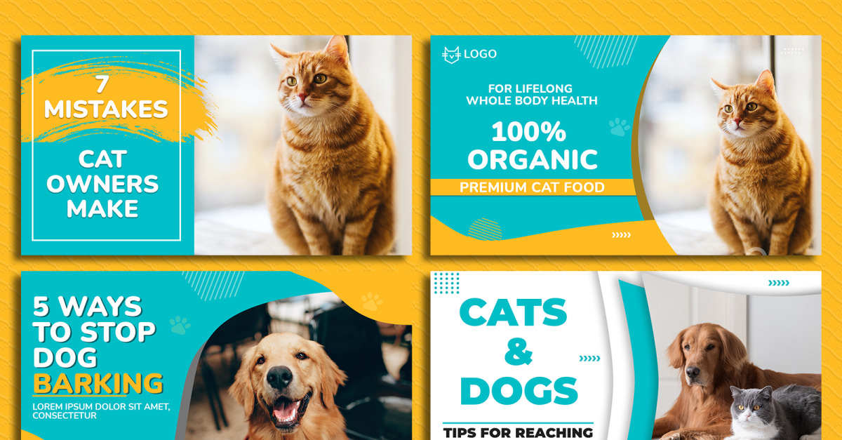 Pet Care Youtube Thumbnail Template Social Media