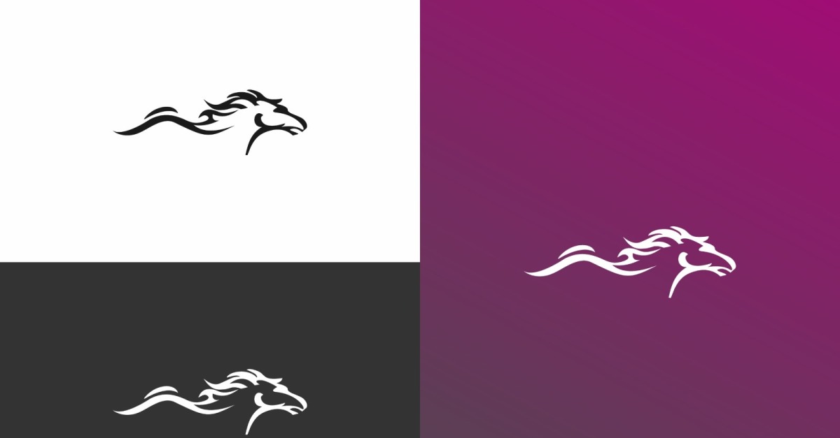 Rid the Horse Logo symbol Design Template - TemplateMonster