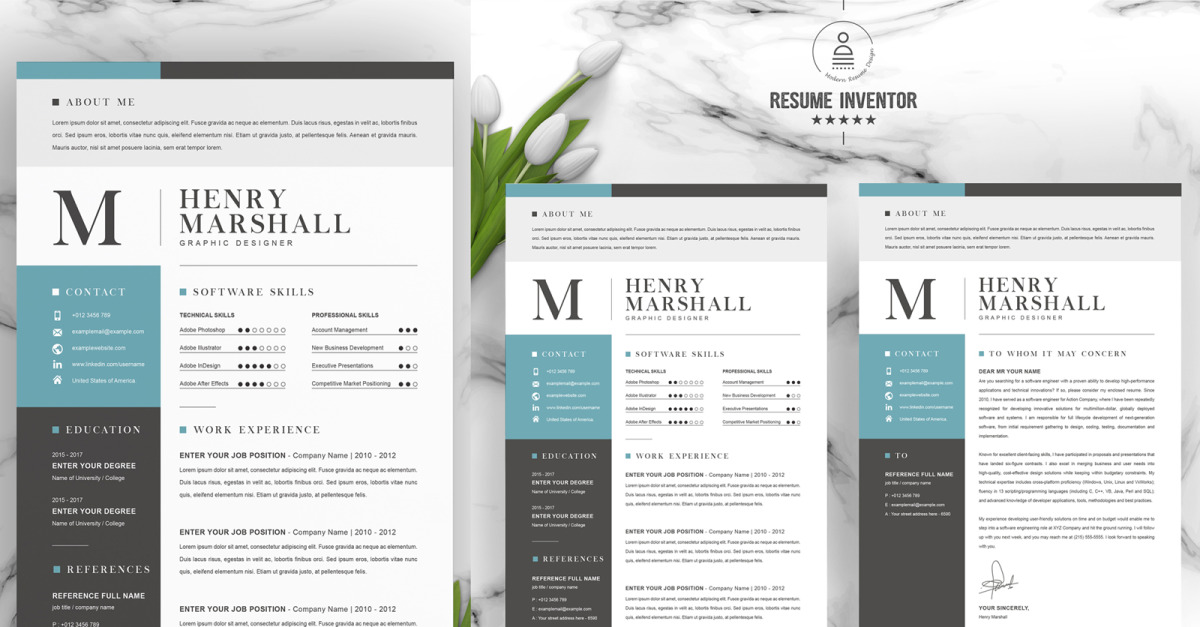 Henry Printable Resume Templates #179685 - TemplateMonster