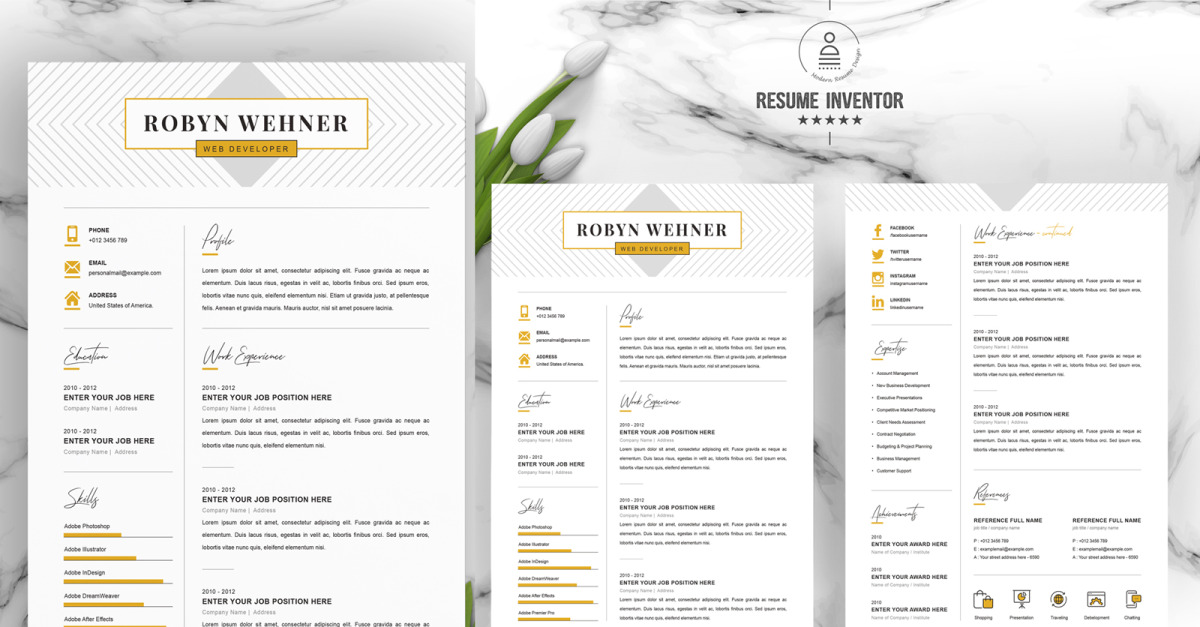 Robyan / Plantilla de currículum #179691 - TemplateMonster