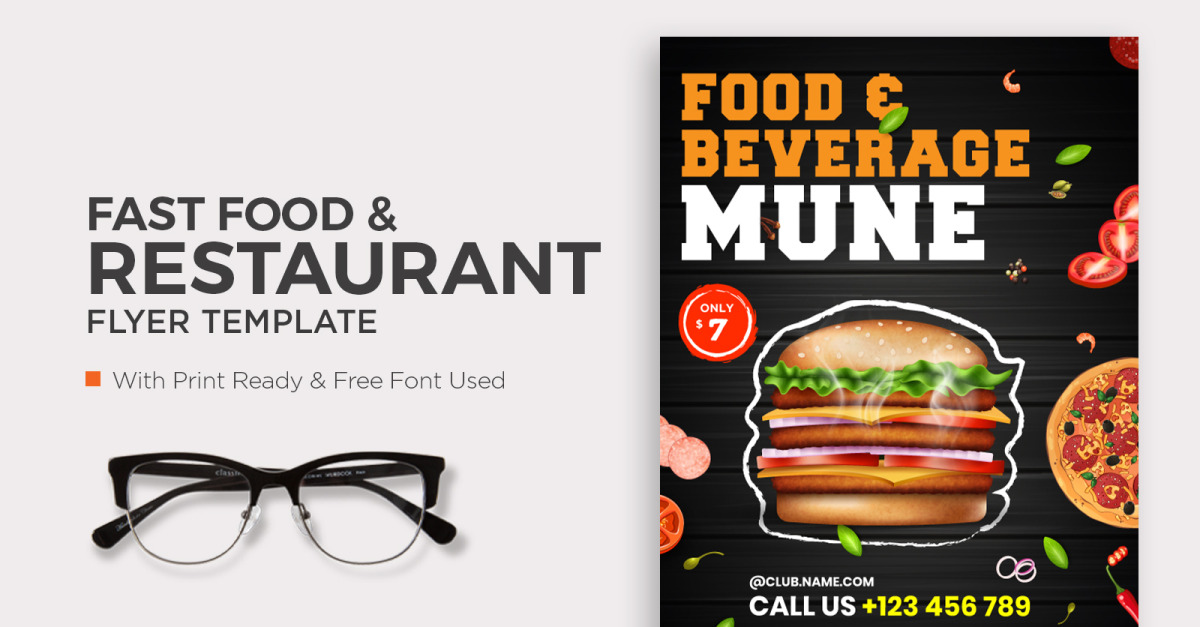 Fast Food Flyer Template #179749 - TemplateMonster