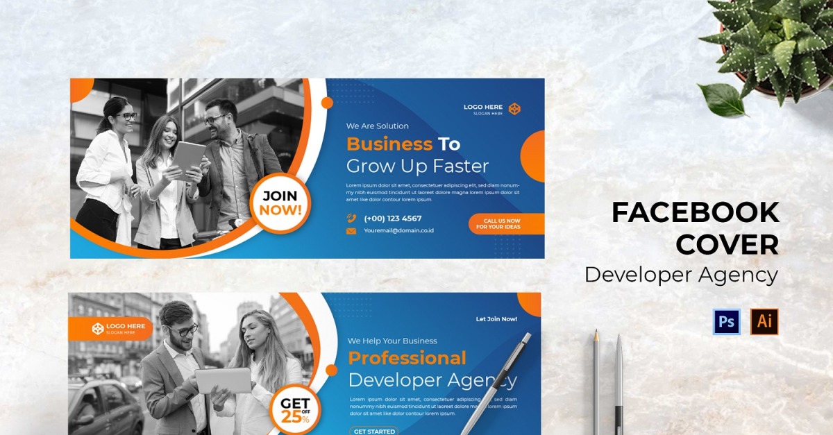 Developer Agency Facebook Cover Social Media