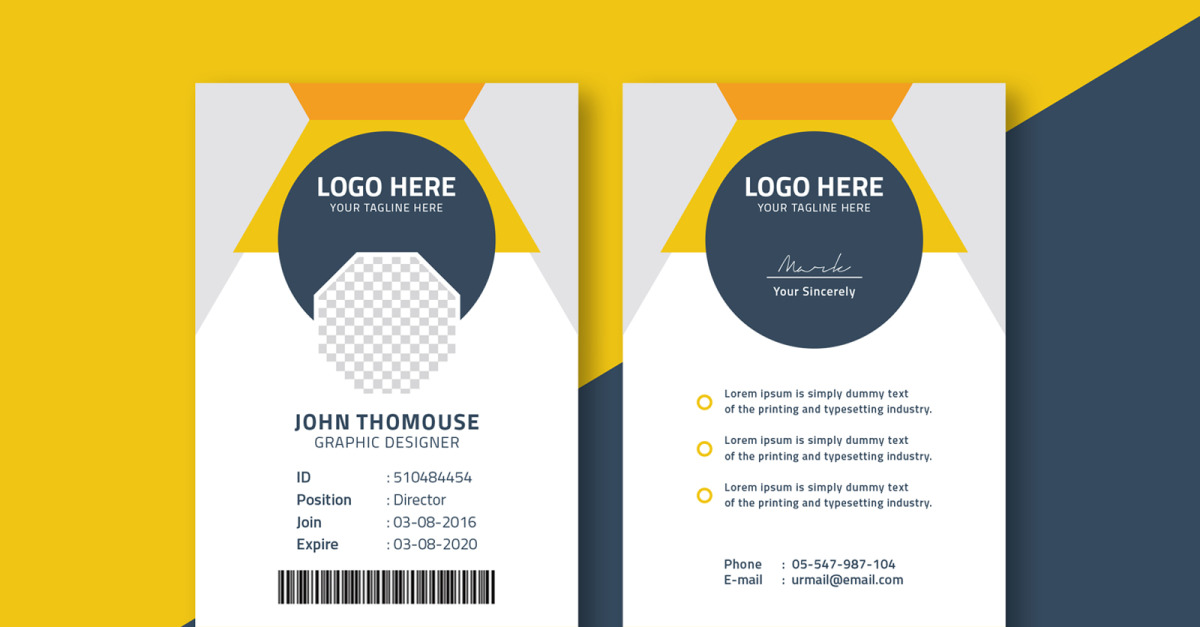 Graphic Designer Id Card Corporate Identity Template
