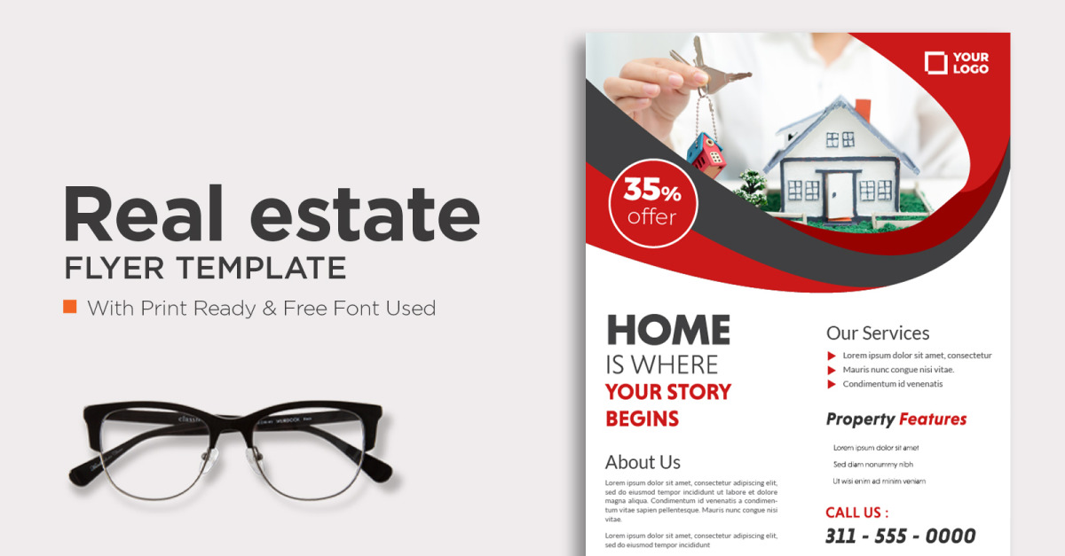 House Selling Flyer Template Design #180615 - TemplateMonster