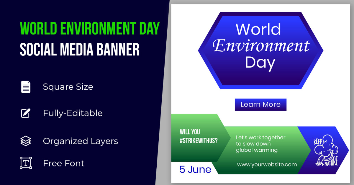 World Environment Day Social Media Awareness Banner