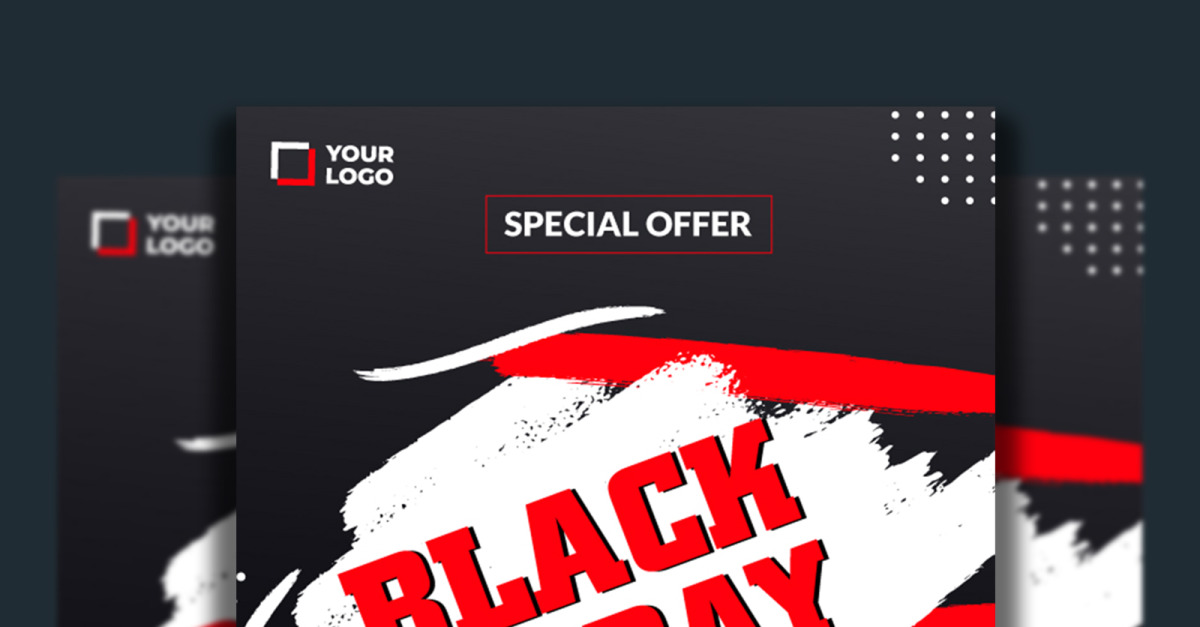 El Siyah Cuma El Ilanı Şablonu #180780 - TemplateMonster