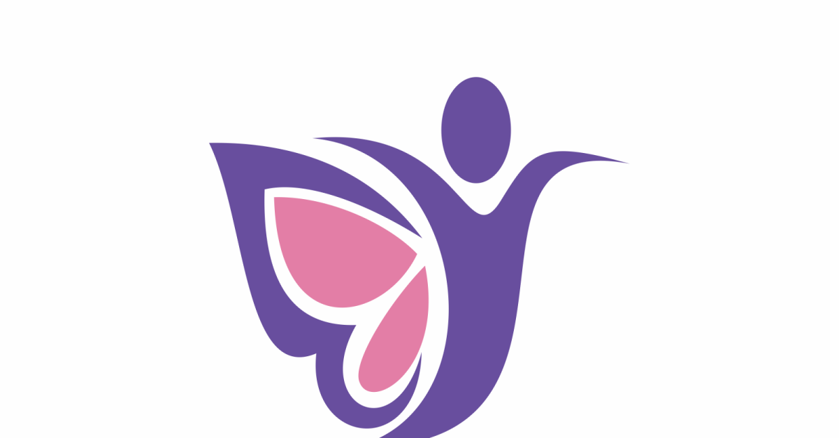 Emberi pillangó logó sablon #180756 - TemplateMonster