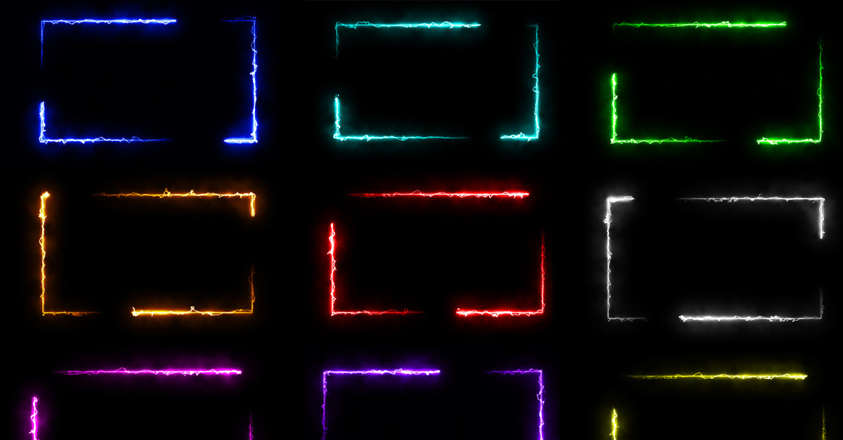 Arc Reactor Triple Line Webcam Frame Stock Motion Graphic Pack